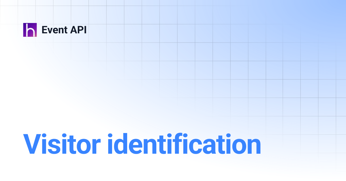 Visitor identification | Event API